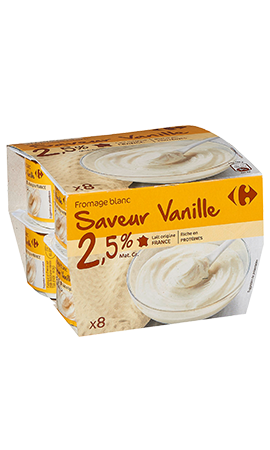 Fromage blanc saveur 8x100g Contenu